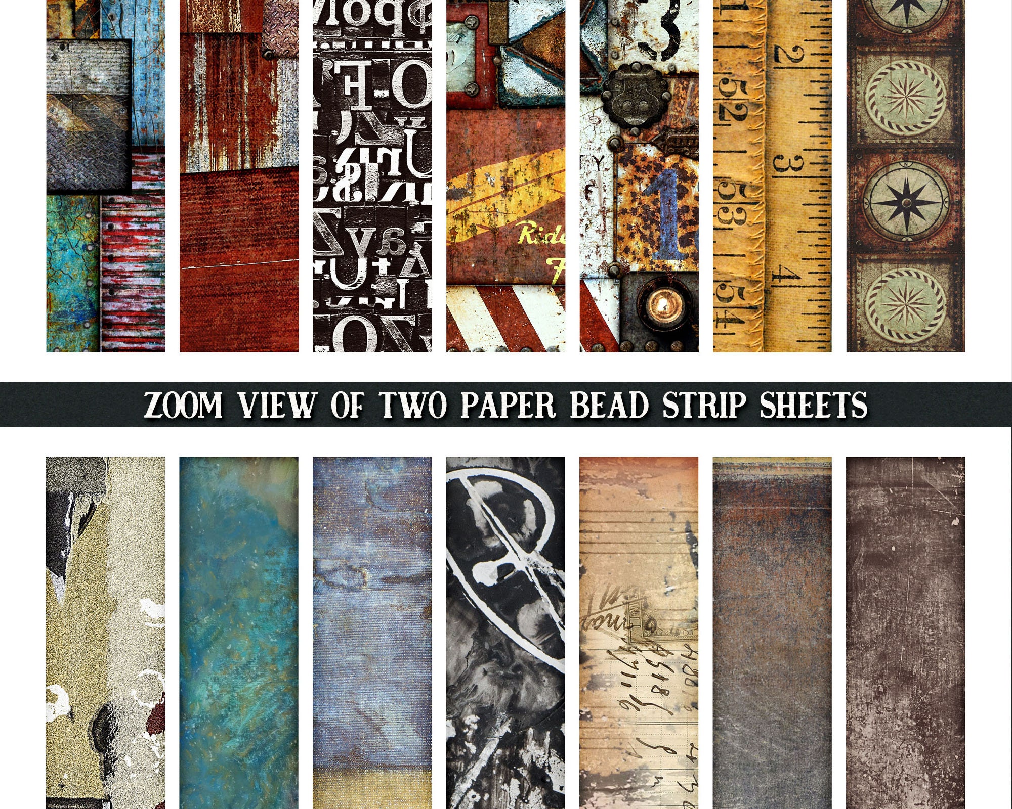 Printable Paper Bead Pattern Strips Set 2 - Etsy