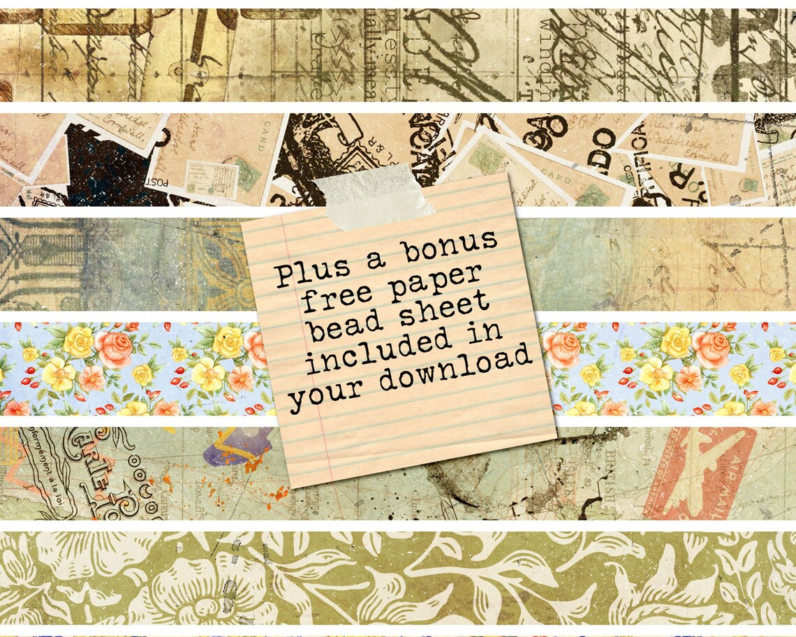 Printable Paper Bead Pattern Strips Set 4 - Etsy