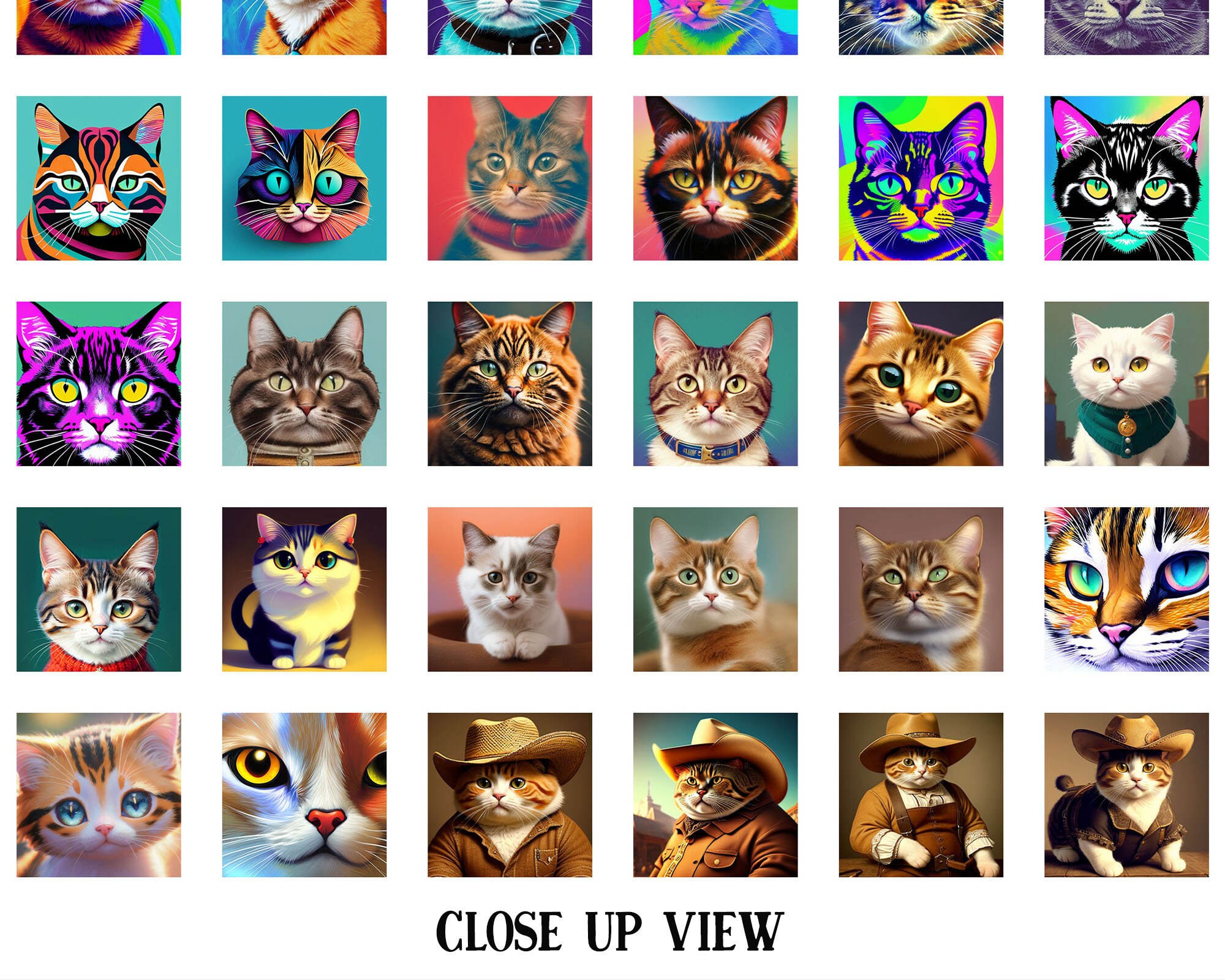 Printable Cat Inchie Sheets for Paper Crafts - Etsy