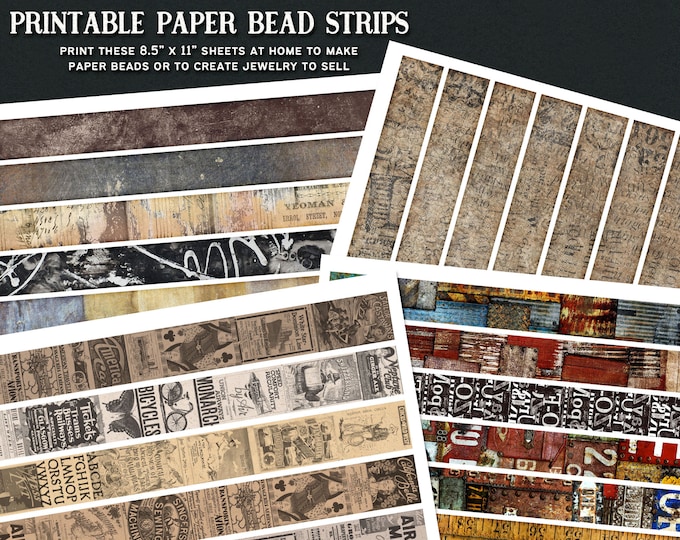 Printable Paper Bead Pattern Strips Set 3 - Etsy