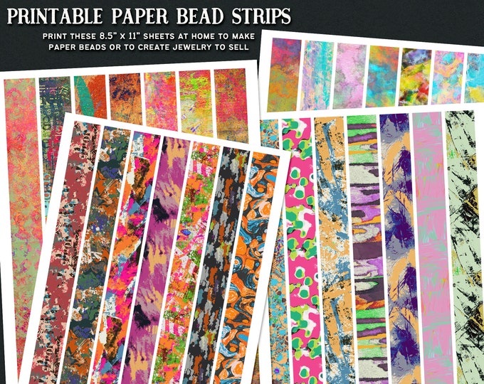 Printable Paper Bead Pattern Strips Set 3 - Etsy