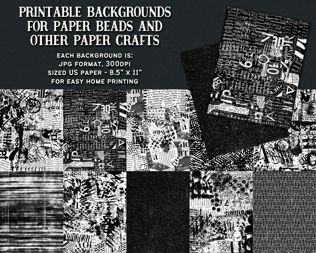 Printable Paper Beads and Craft Backgrounds Set 4 - Etsy