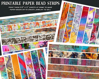Printable Paper Bead Pattern Strips Set 3 - Etsy