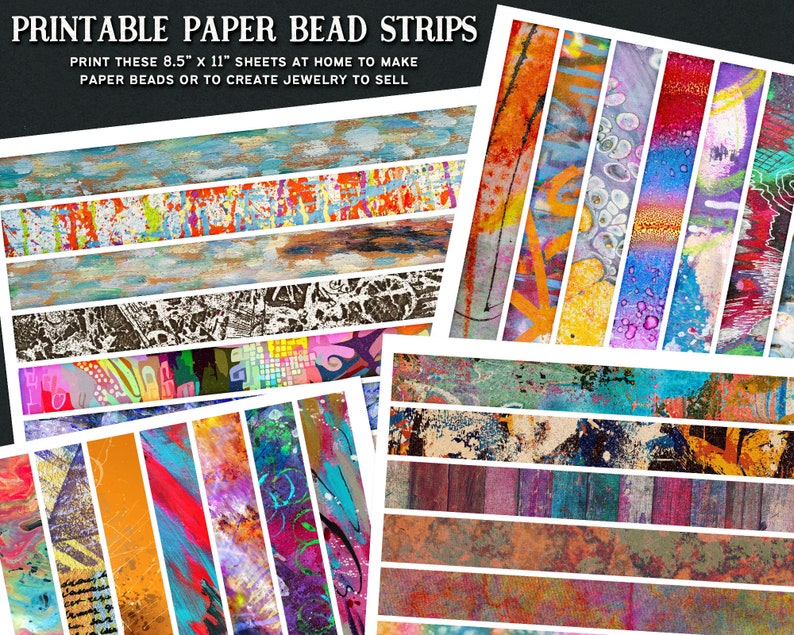 Printable Paper Bead Strips Set 5 - Etsy