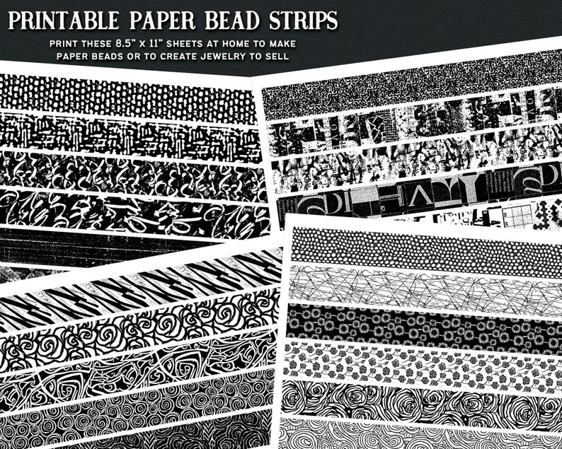 Printable Paper Bead Strips 9 - Etsy