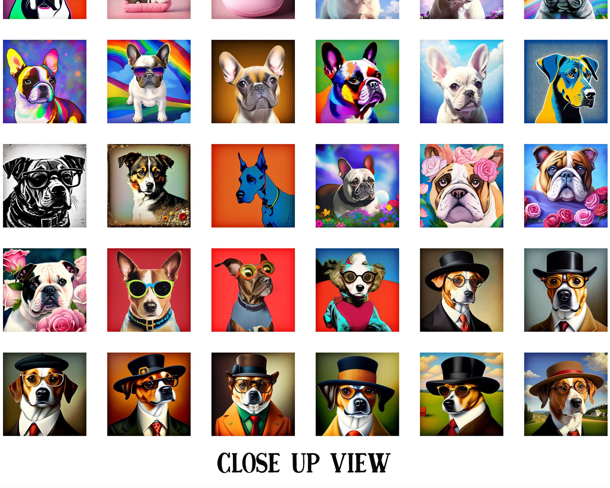 Printable Dog Inchie Sheets for Paper Crafts - Etsy