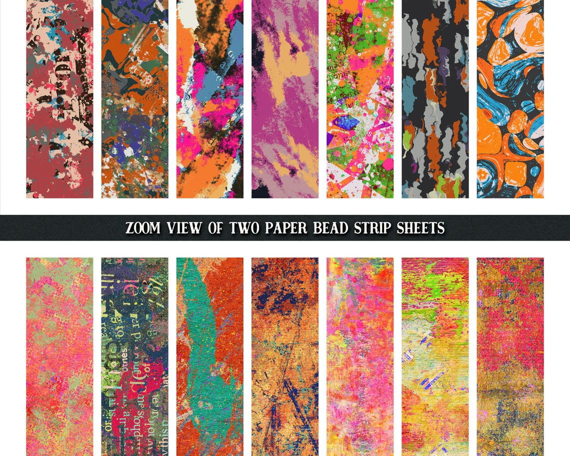 Printable Paper Bead Pattern Strips Set 3 - Etsy