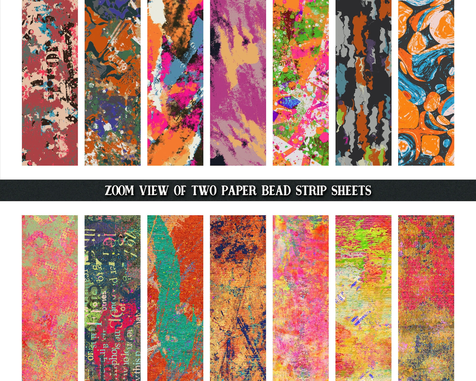 Printable Paper Bead Pattern Strips Set 3 - Etsy