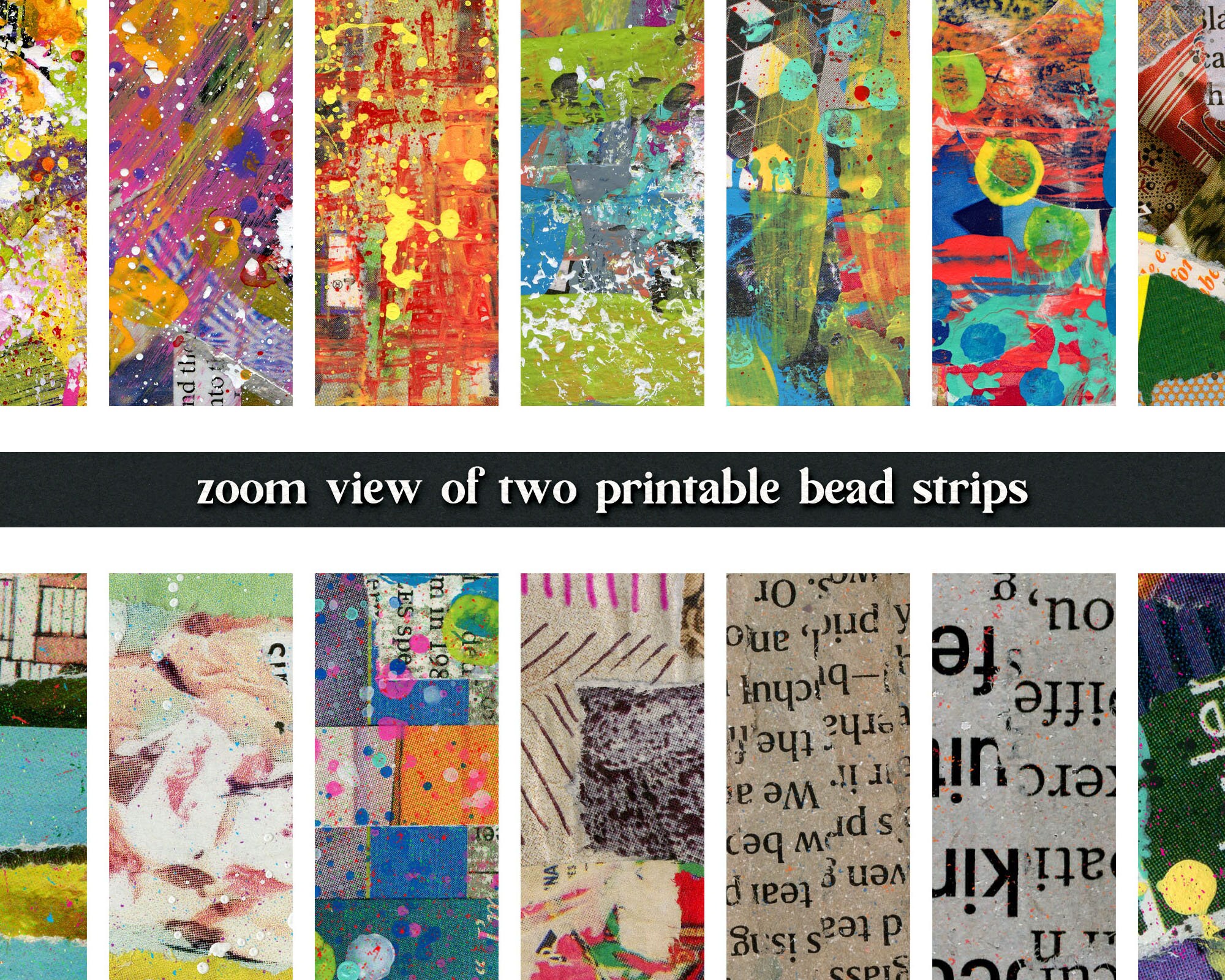 Printable Paper Bead Pattern Strips Set 1 - Etsy