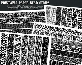 Printable Paper Bead Pattern Strips Set 3 - Etsy