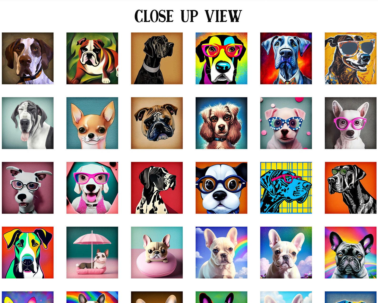 Printable Dog Inchie Sheets for Paper Crafts - Etsy