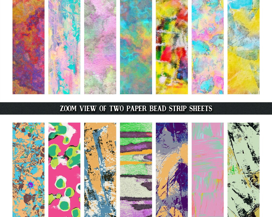 Printable Paper Bead Pattern Strips Set 3 - Etsy