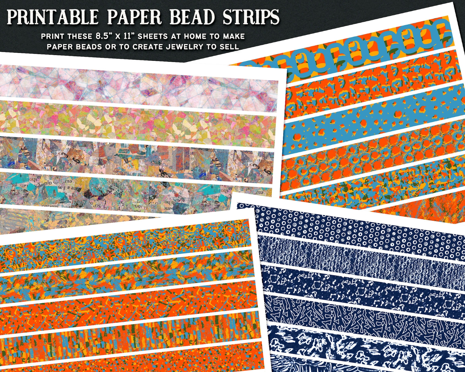 Printable Paper Bead Strips 7 - Etsy