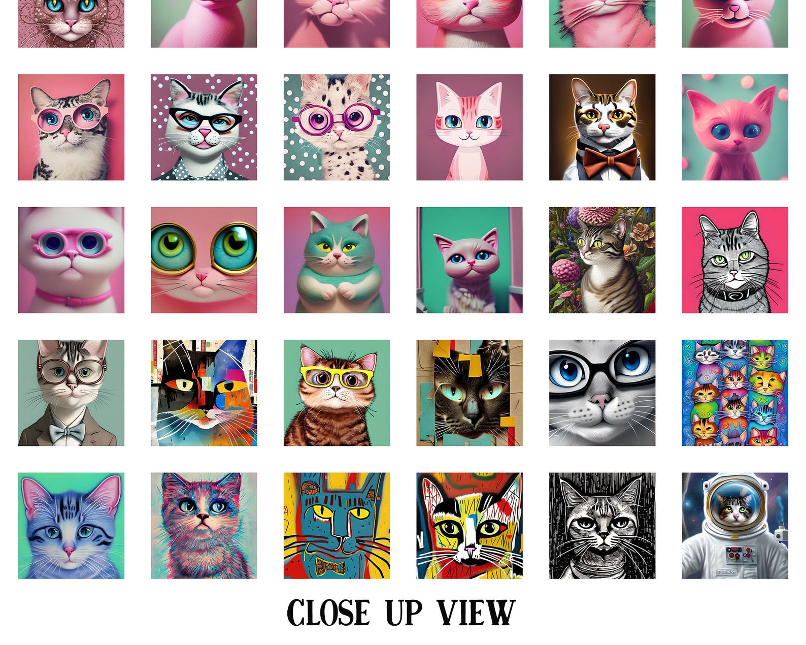 Printable Cat Inchie Sheets for Paper Crafts - Etsy