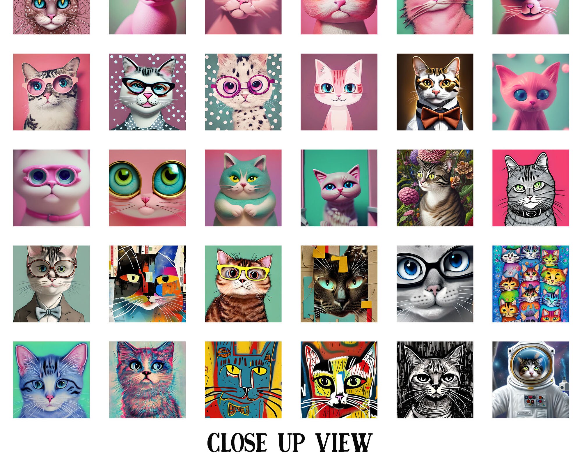 Printable Cat Inchie Sheets for Paper Crafts - Etsy