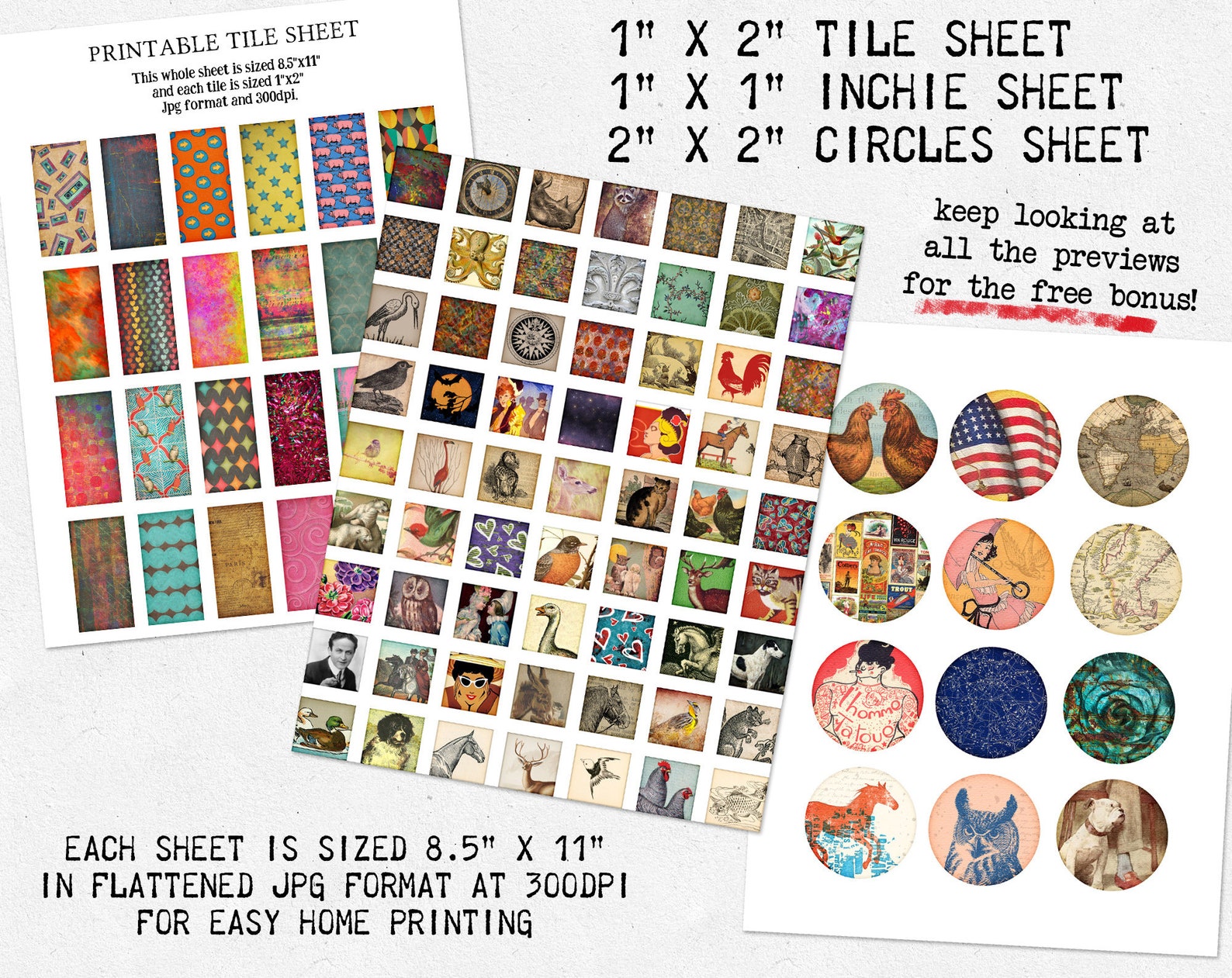 Printable Collage Kit With FREE Bonus! - Etsy