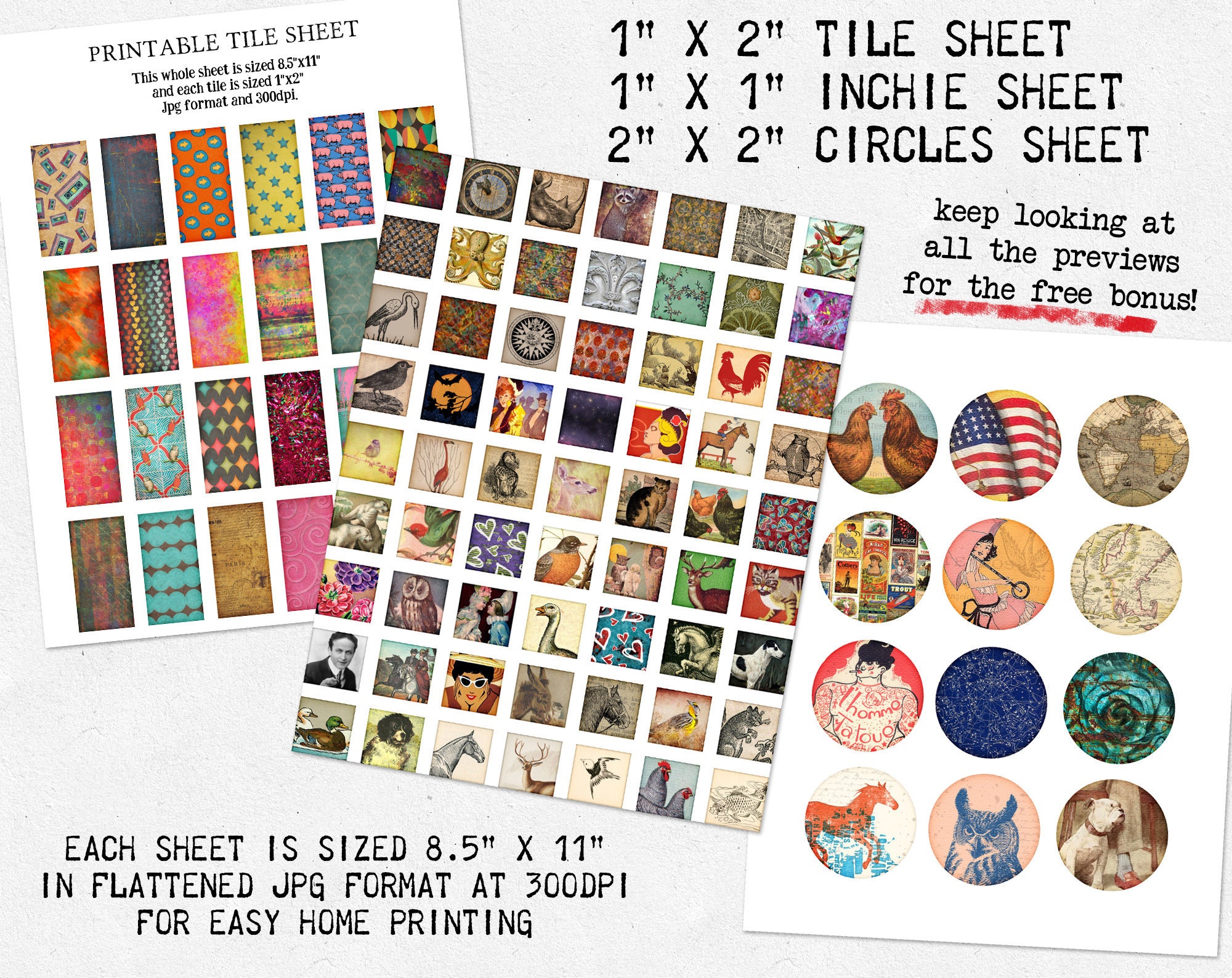 Printable Collage Kit With FREE Bonus! - Etsy