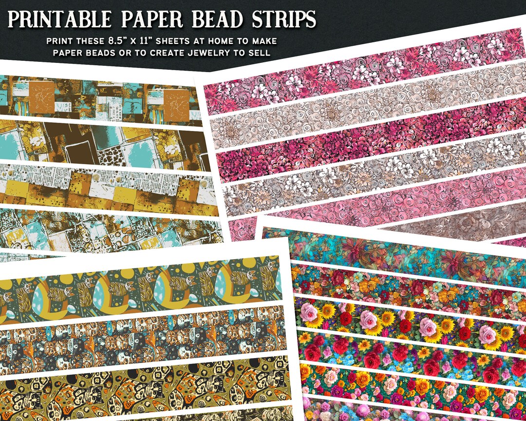 Printable Paper Bead Strips 8 - Etsy