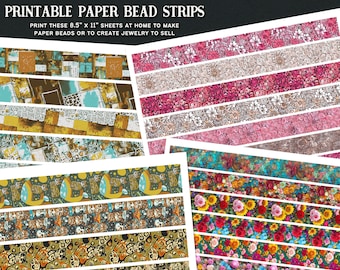 Printable Paper Bead Pattern Strips Set 3 - Etsy