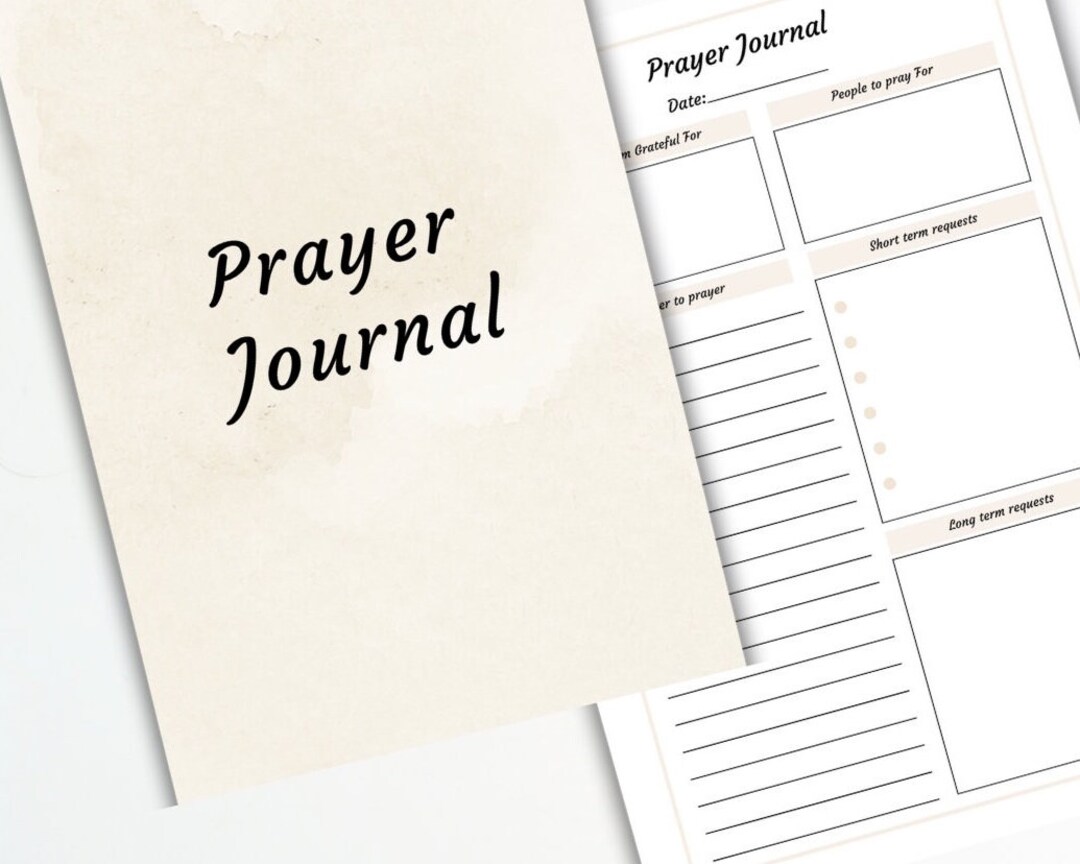 Minimalist Prayer Journal, Simple Religious Diary, Modern Faith ...