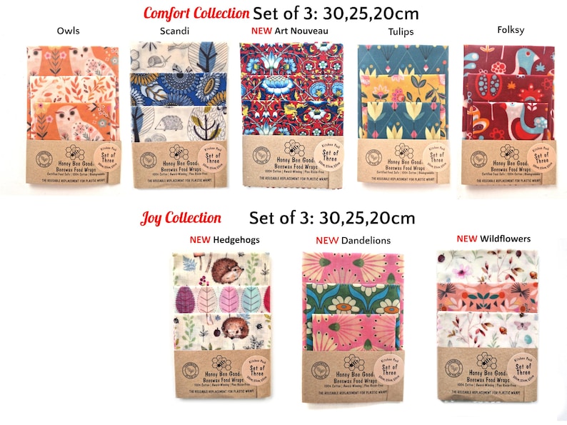 Liberty Fabric Beeswax Food Wraps | Certified Food Safe, Set of 3 - Etsy