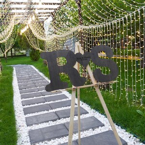 Personalized Wood Letter Wedding Guest Book Sign: Last Name Initial - Etsy