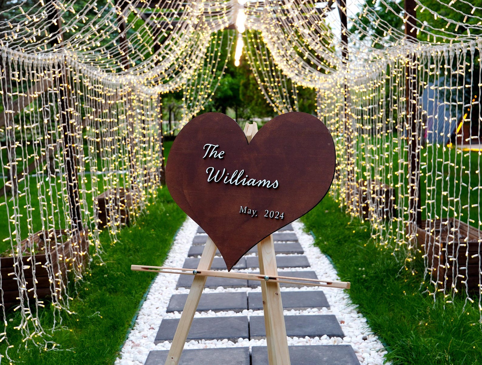 Custom Heart Wood Welcome Sign Wedding Guest Book Alternatives Welcome ...