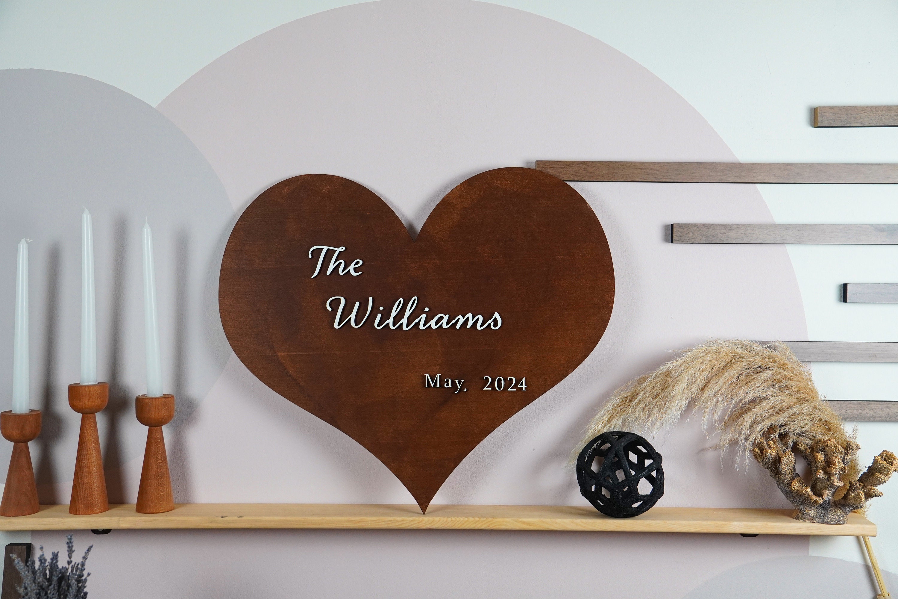 Personalized Heart Welcome Sign Wedding Guest Book Alternatives Names ...