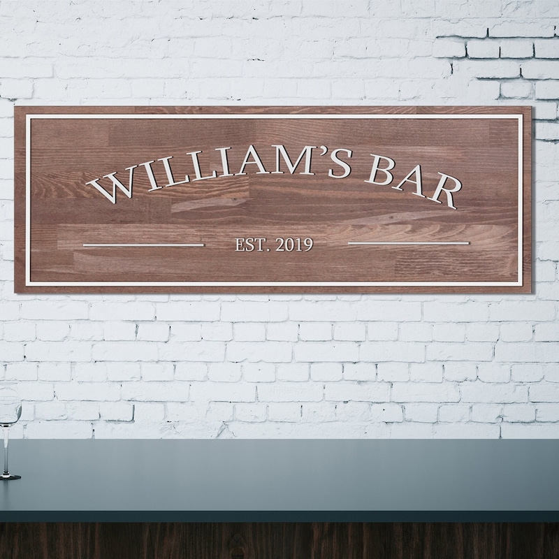 Wooden Bar Sign - Etsy