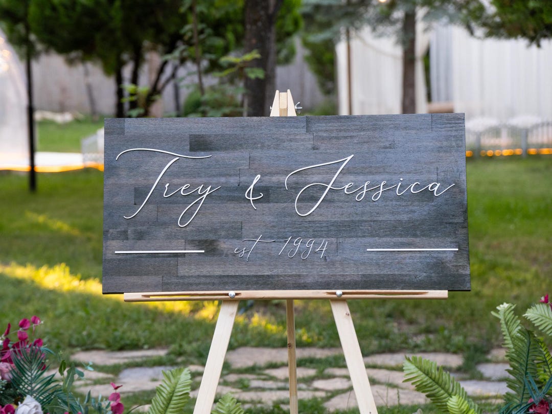 Personalized Last Name Wooden Sign: Farmhouse Family Name Wall Decor - Etsy