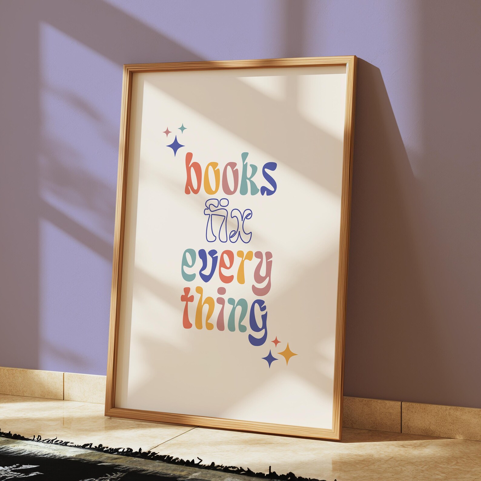 Retro Bookish Printable Poster Gift Idea for Book Lover, Vintage ...