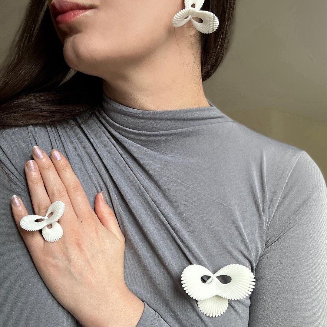 3d Printed Rings ,wave Designer Ring ,designer Inspired , Geometrical ...