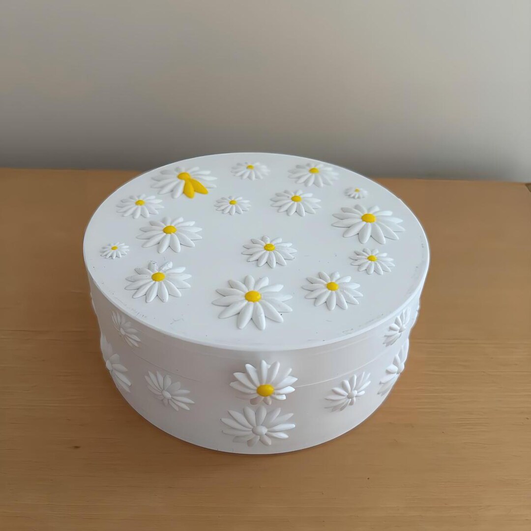 Unique Daisy Jewelry Box Elegant Gift Designed With 3d Printing - Etsy