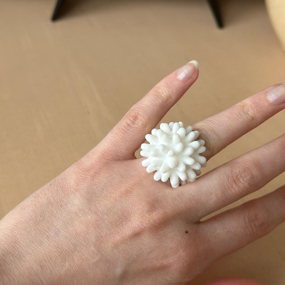 Flower Rings , 3d Printed Rings ,bridesmaid Rings ,white Rings, Unique ...