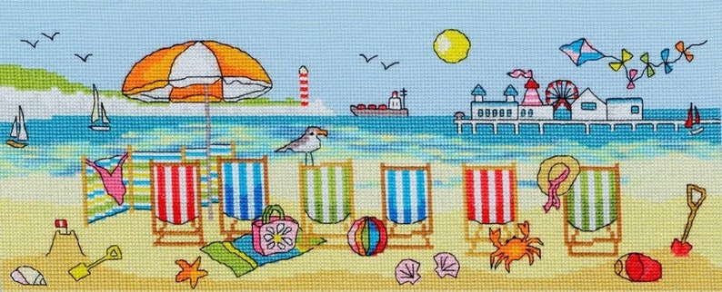 Julia Rigby - Deckchair Fun Cross Stitch Kit by Bothy Threads - Etsy