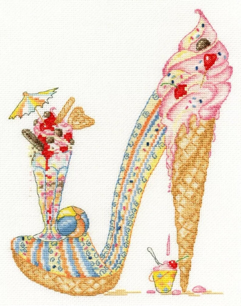 Lazy Sundae - (sally King Shoes) Cross Stitch Kit by Bothy Threads - Etsy