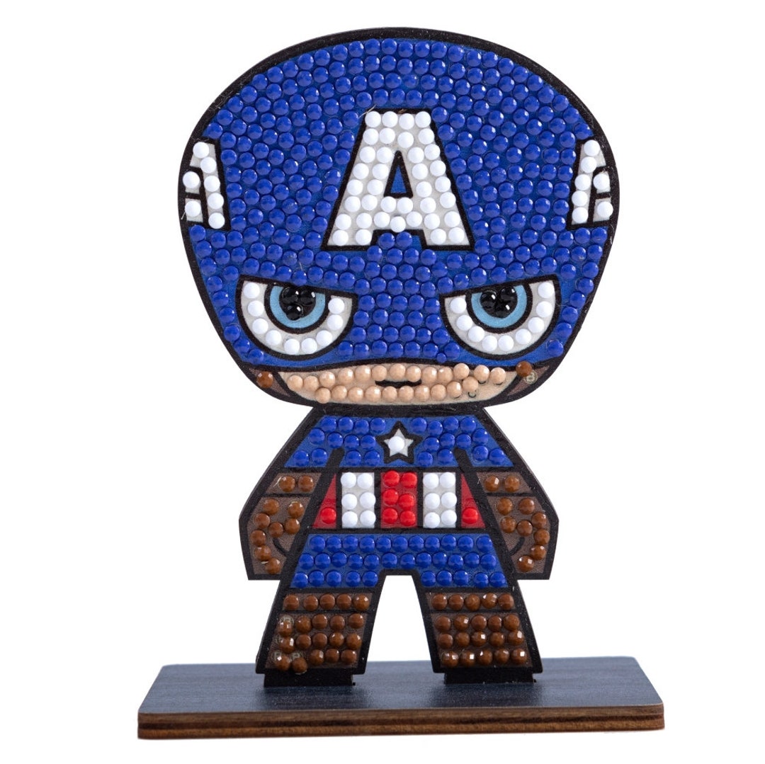 Captain America - Crystal Art Buddy Kit (MARVEL) - Etsy