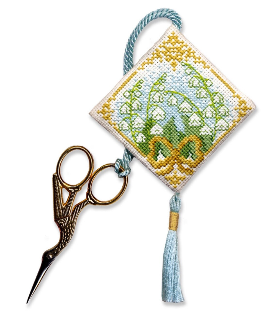 Lily of the Valley Scissor Keep Cross Stitch Kit (textile Heritage) - Etsy