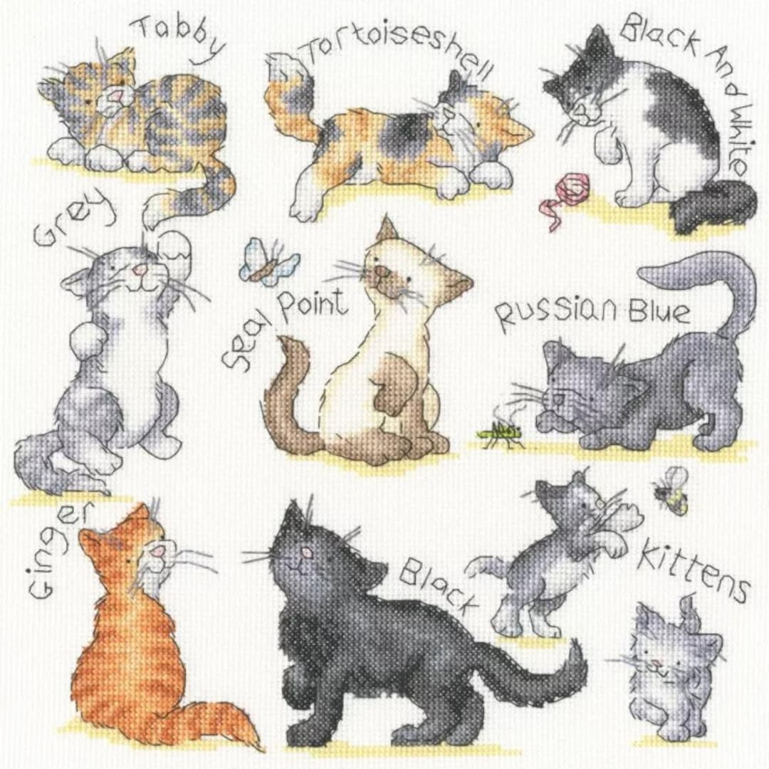 Meow Cats Cross Stitch Kit by Bothy Threads - Etsy