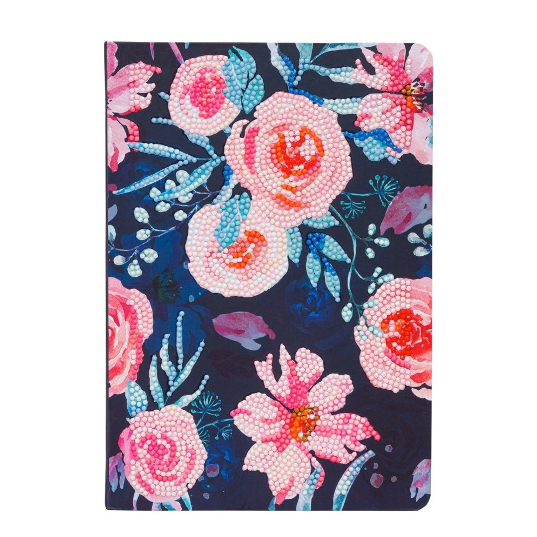 Pretty Pink Flowers 26X18CM Crystal Art Notebook - Etsy
