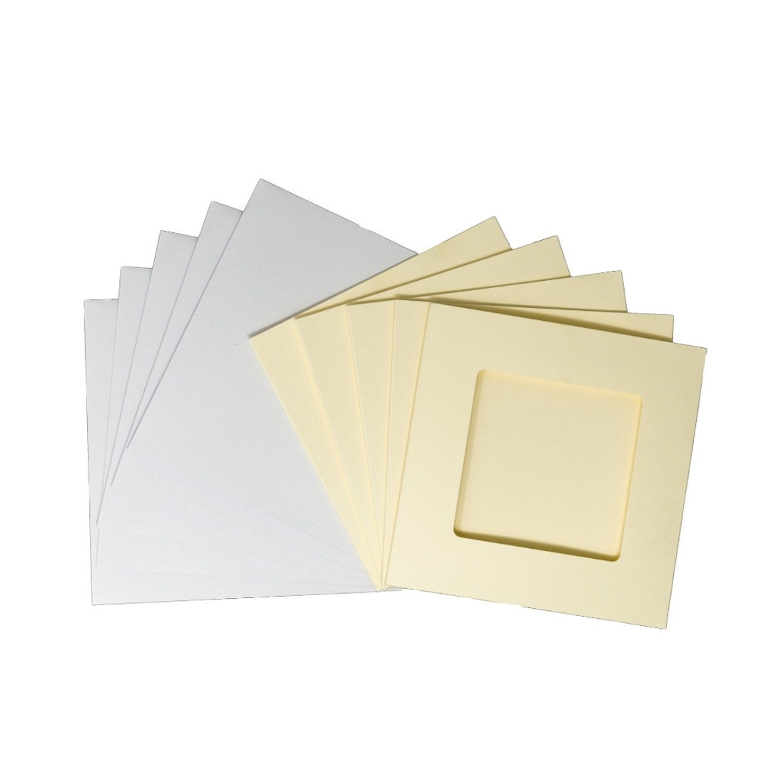 Square Aperture Square Cards Cream pack of 5 - Etsy UK