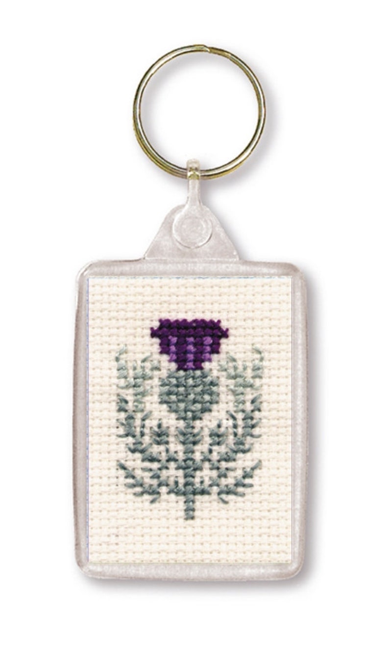Scottish Thistle Keyring Cross Stitch Kit (textile Heritage) - Etsy