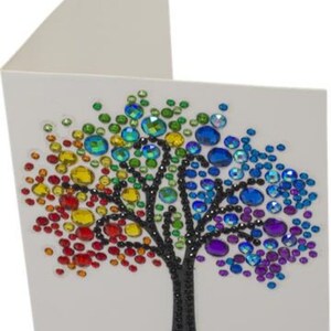 Rainbow Tree, 10x15cm Crystal Art Card - Etsy