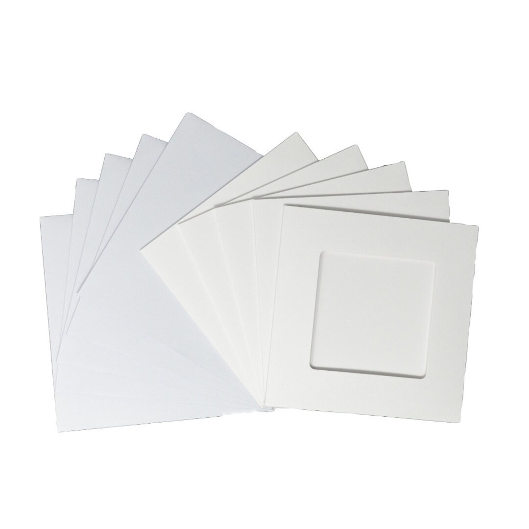 Square Aperture Square Cards - White (pack of 5) - Etsy
