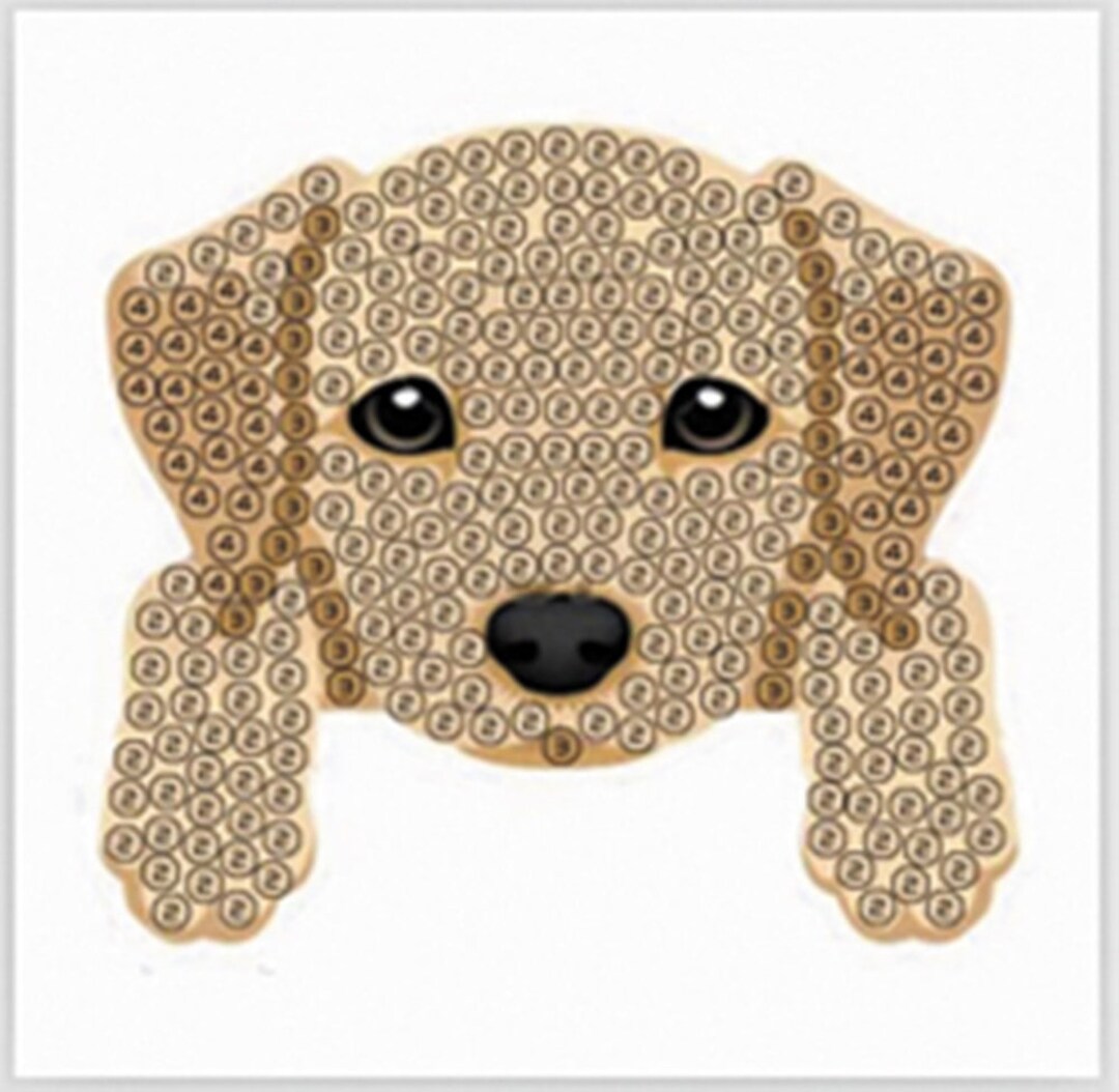 Dog, 9x9cm Crystal Art Motif - Etsy