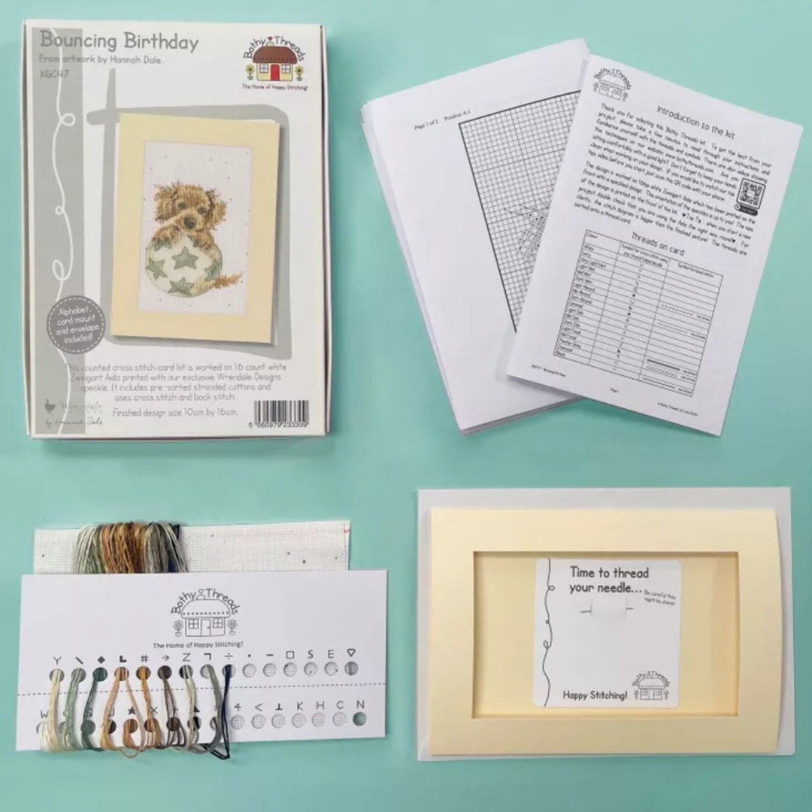 Bouncing Birthday Greetings Card Cross Stitch Kit by Bothy Threads - Etsy