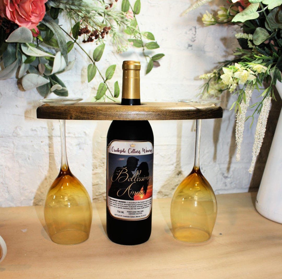 Handmade Wood Wine Glass Holder - Etsy