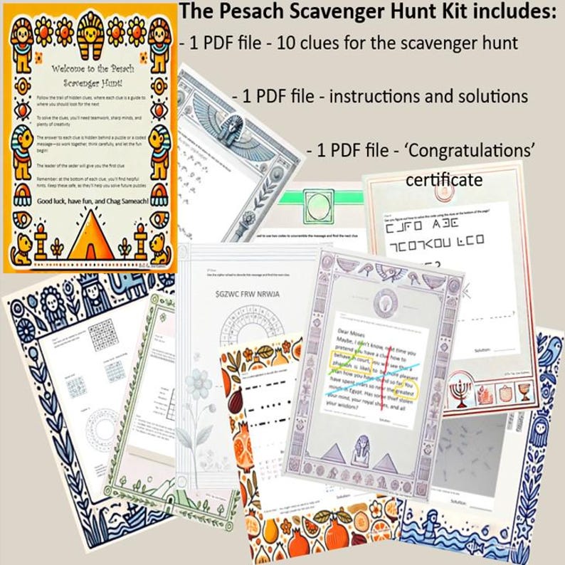 Pesach Scavenger Hunt - Printable Seder-night Activity - Etsy