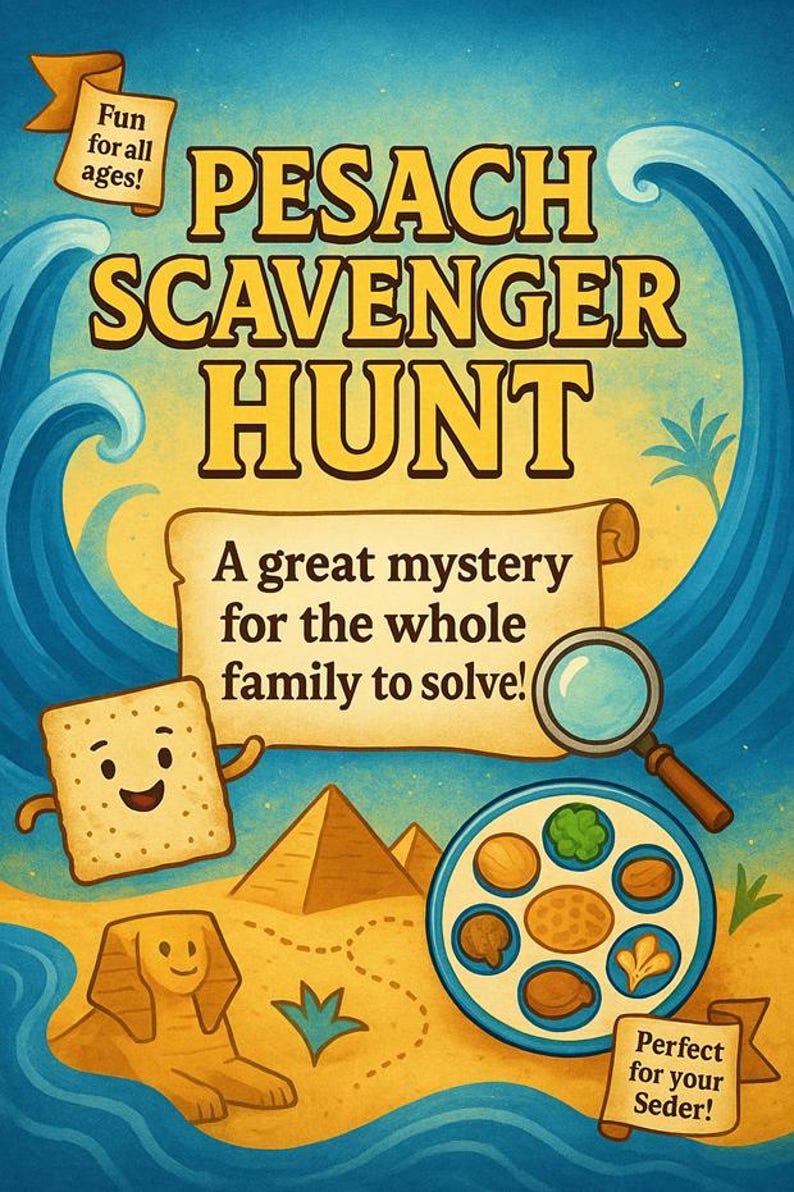 Pesach Scavenger Hunt - Printable Seder-night Activity - Etsy
