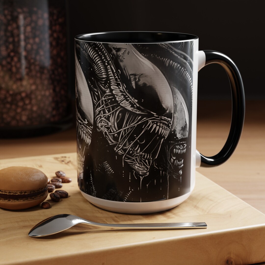 Space Alien Coffee Mug, HR Giger Style Mug, Ripley Scott, Horror ...